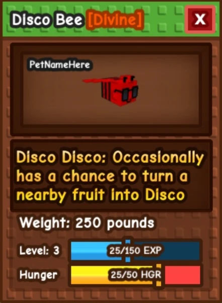Disco bee trait description | Fandom