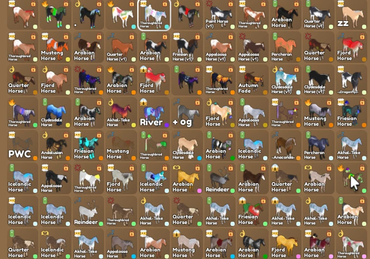 LAO ON MY WHOOLLLEEE INVENTORY (Horses, Accs, dyes, resources) PLEASE ...