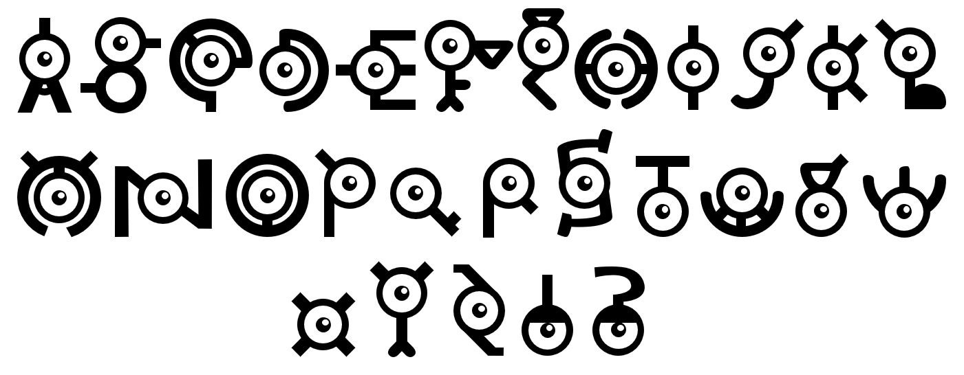 All of the 28 Unown forms in my style | Fandom