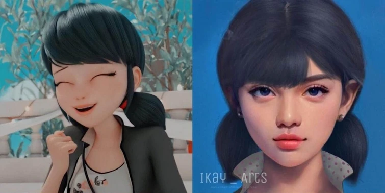 Miraculous Ladybug realistic versions of Marinette, Adrien, Luka ...