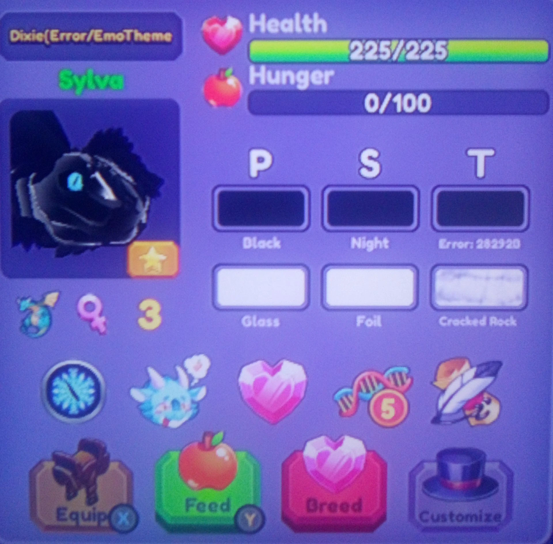 Trading/selling 1/3 black error Sylva + Dex | Fandom