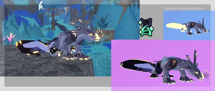 What does glimmer shimmer glow tail look like (triple mut) | Fandom