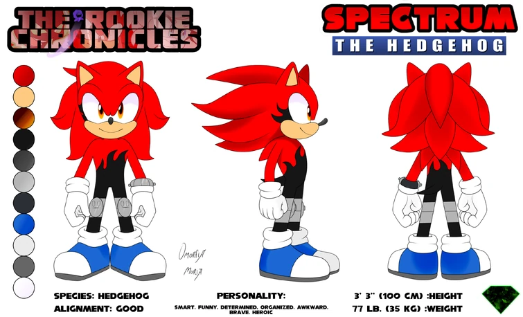 Spectrum The Hedgehog (New) Reference Sheet | Fandom