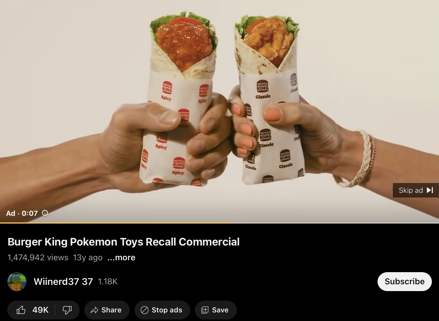 i got a bk ad before i watched a bk video | Fandom