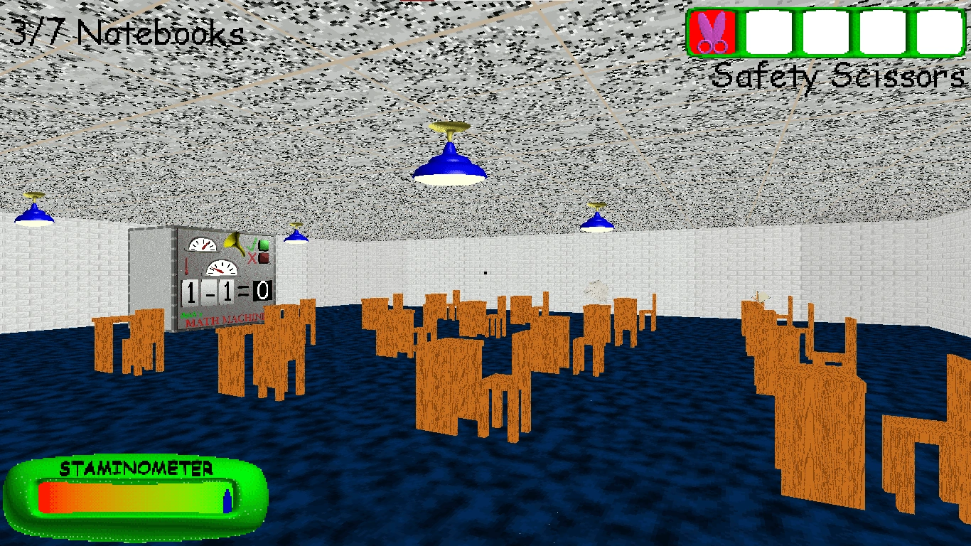 Playing an old version of Baldi's Basics Plus I still have. I forgot ...