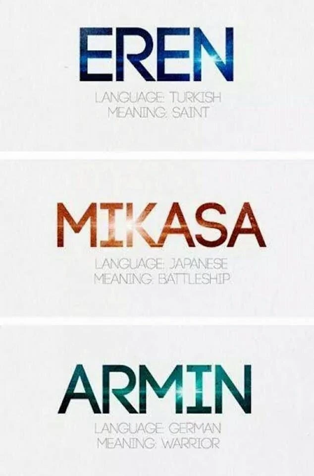 Eren and Armin should exchange their names. Because the meaning of ...