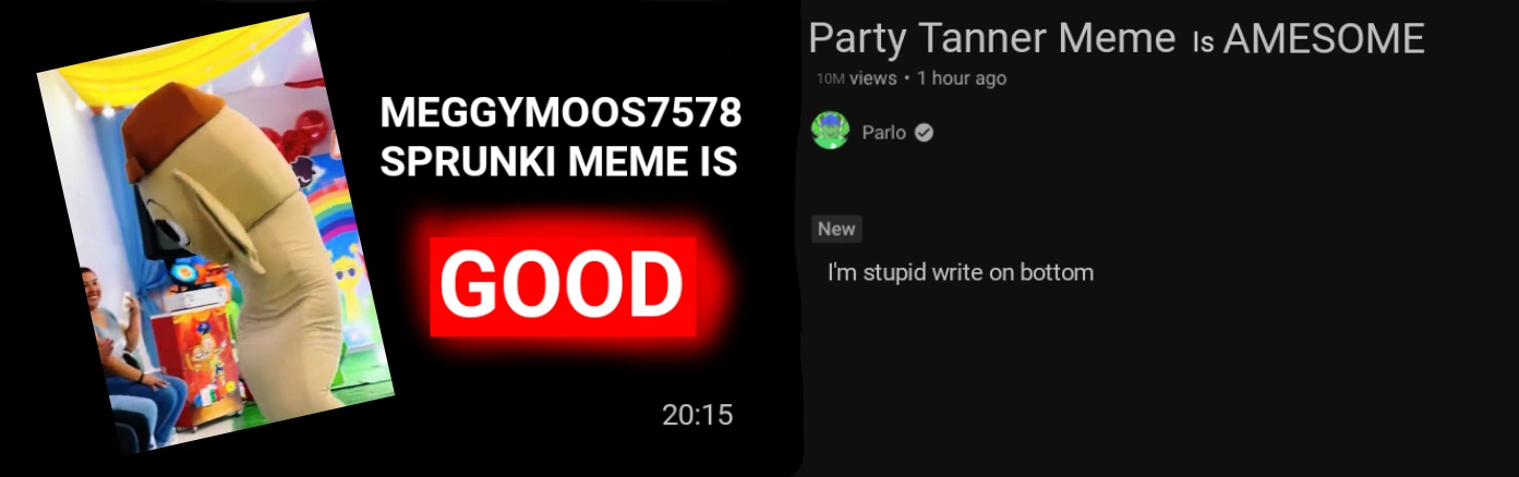What if parlo makes party tanner meme video? | Fandom