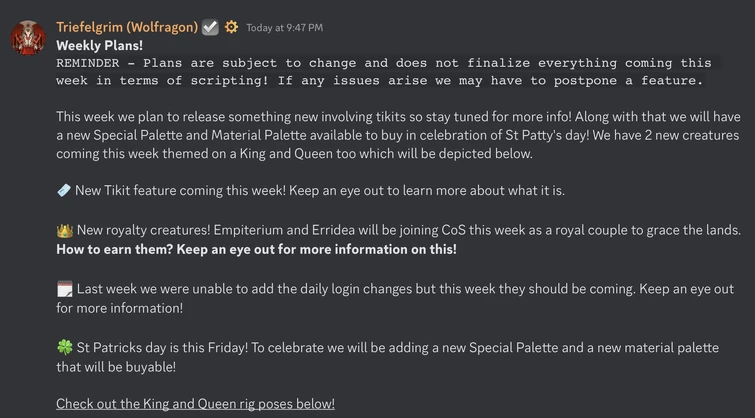 This week’s plans! | Fandom