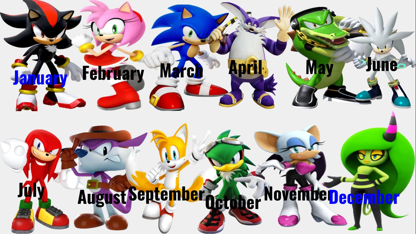 Your Birth Month Is The Sonic Character You Get To Hangout With For A ...