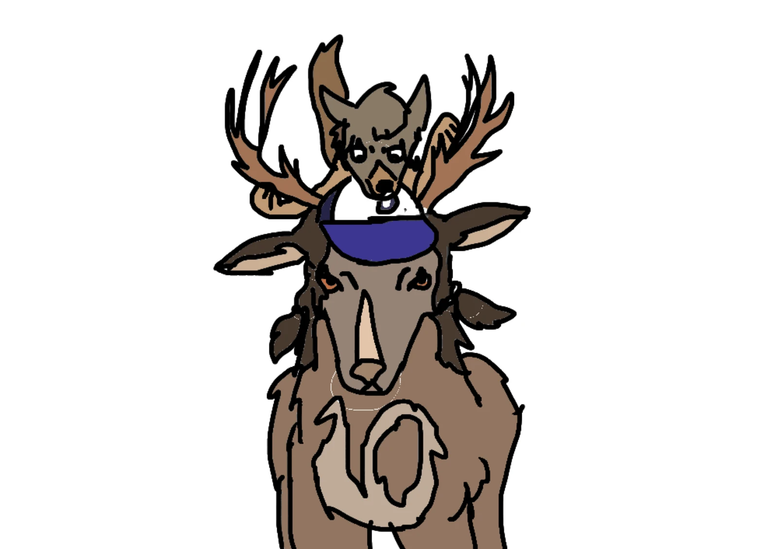 Clementine the stag mutt and Ridge the wolf mutt hanging out! | Fandom