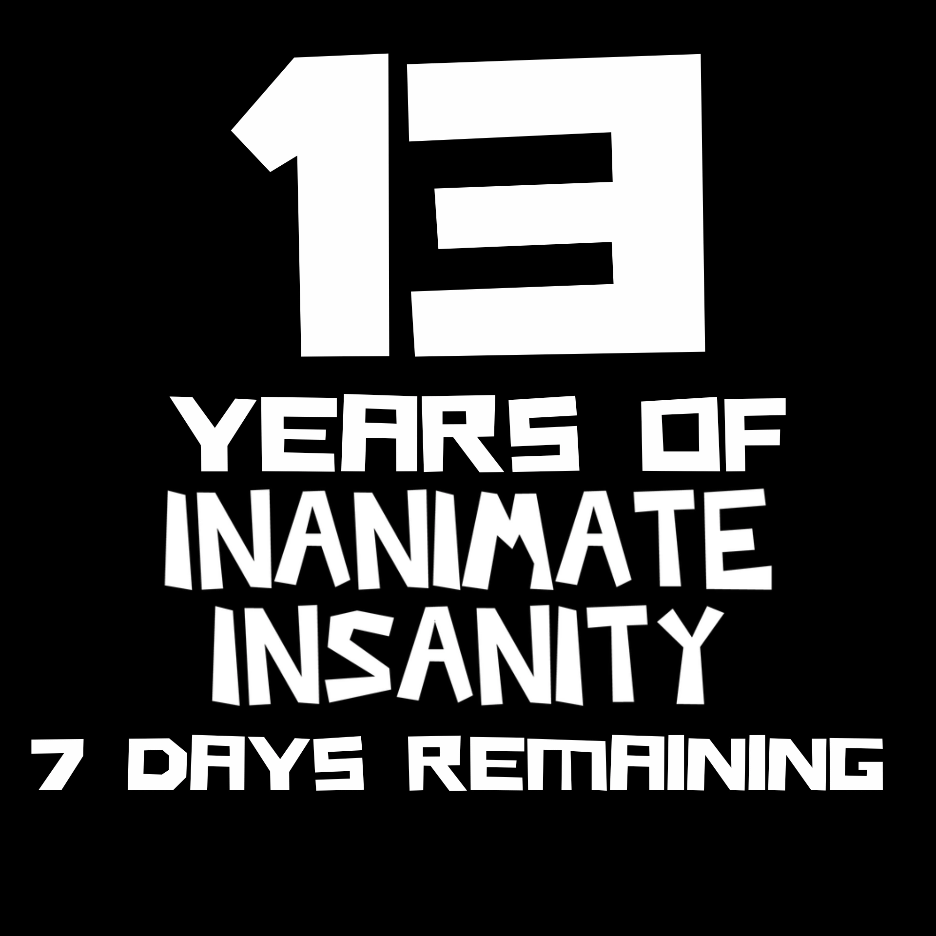 The Rundown for Next Week about the 13 Year Anniversary of Inanimate ...