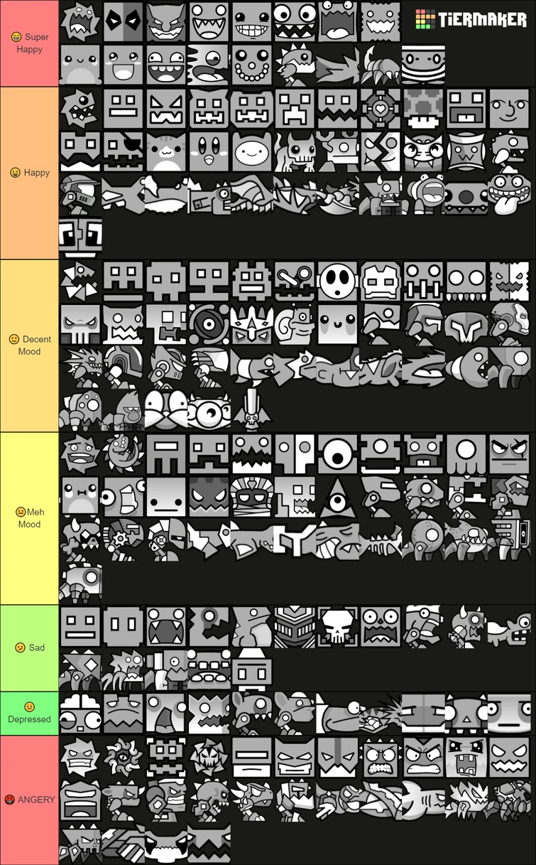 I Ranked Some GD Icons Based on Their Mood! | Fandom
