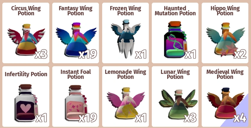 Need help with potion worth! Specifically the event potions and like ...