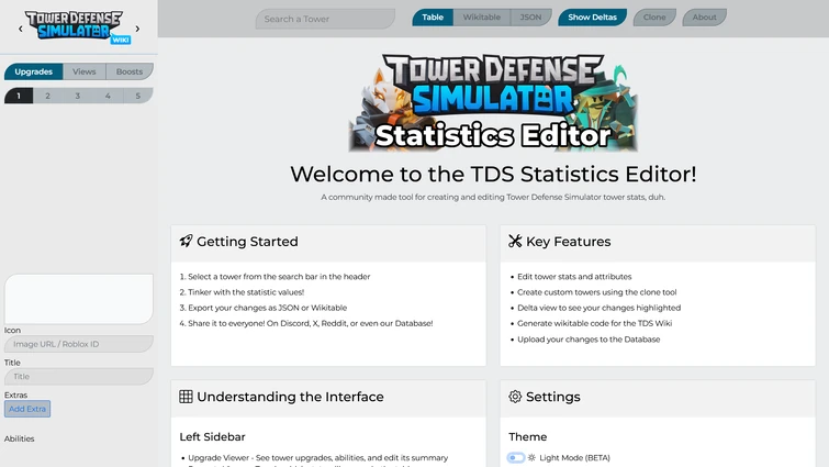 TDS Stats Editor Major Update #1 | Fandom
