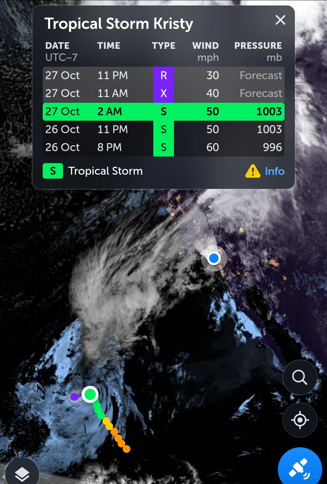 Tropical storm Kristy is bringing clouds to California | Fandom
