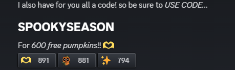 theres a code for pumpkins now | Fandom