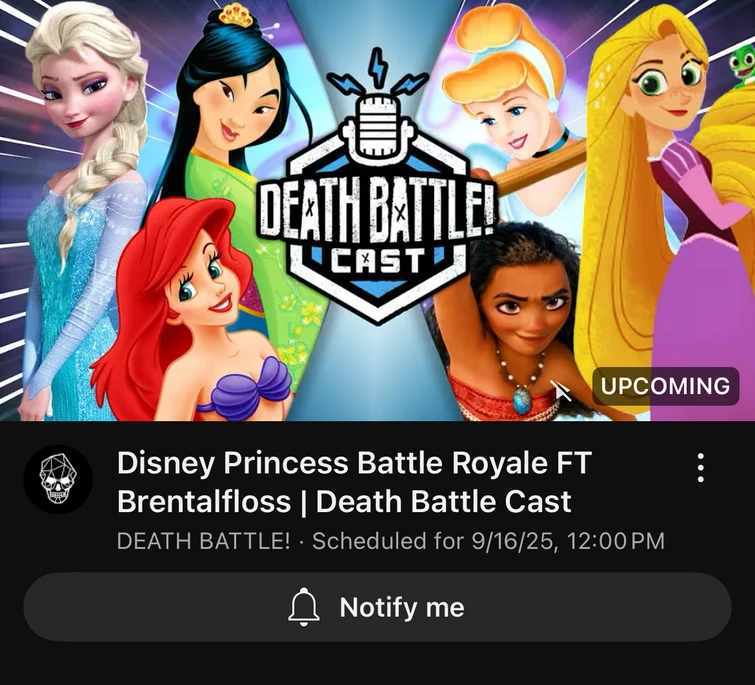 The next death battle cast is the Disney Princess Battle Royale, any thoughts? | Fandom