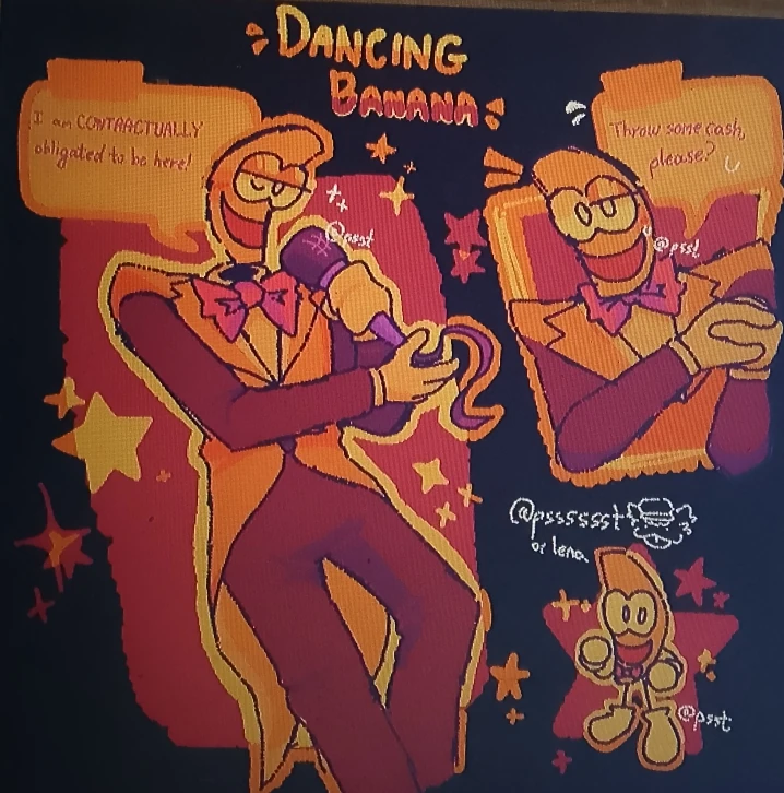 iim slowly going insane I KEEP DRawing dancing banana dancing banana ...