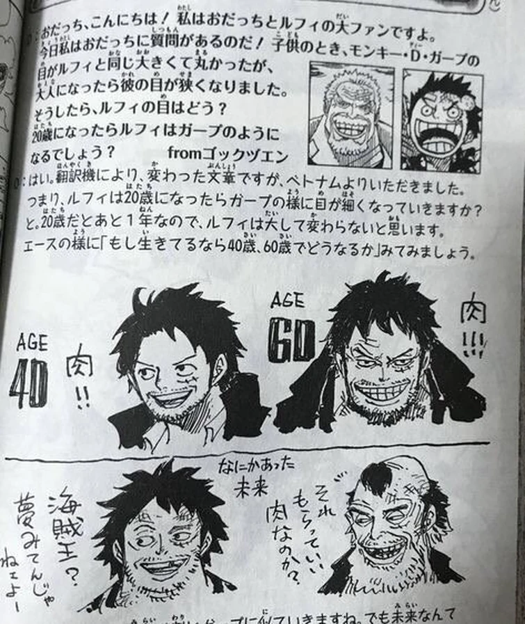 Anybody noticed Luffy is a mixture between Garp, Shanks, and Roger ...