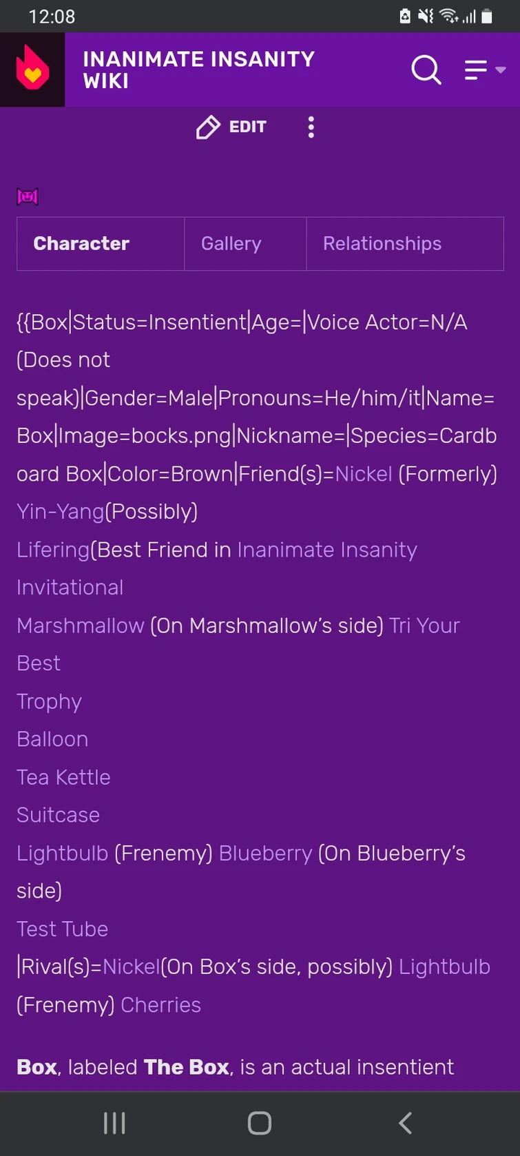 What did they do Box's Page??? | Fandom