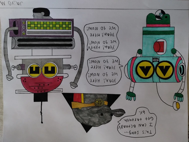 Robbie and Breakfast Bot dancing to "Squeeze Me." | Fandom