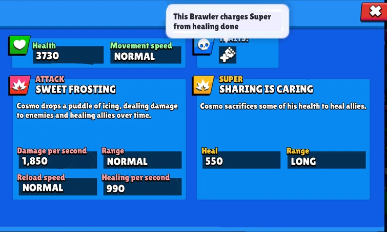 Cosmo stats if he was in brawl star | Fandom