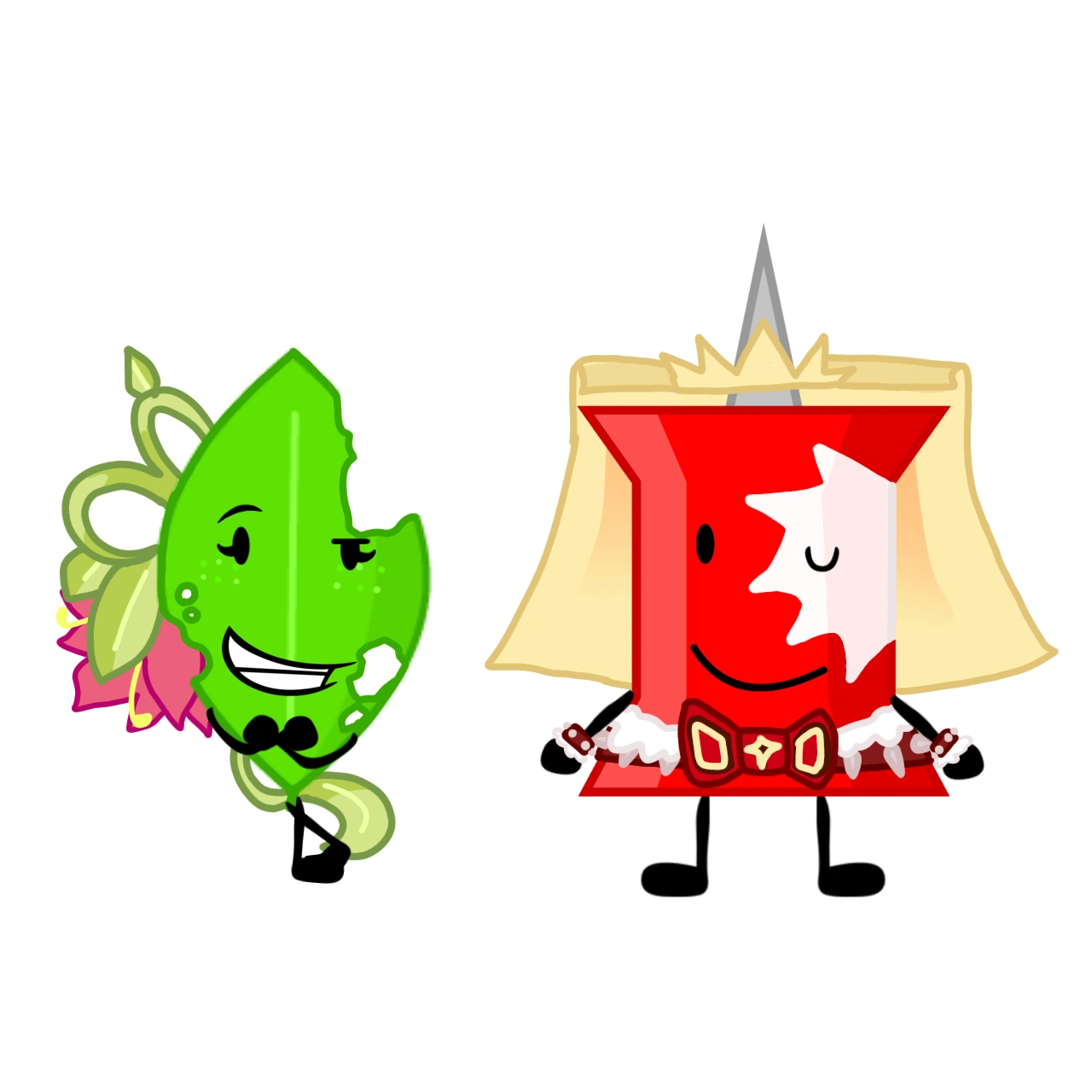 pin and leafy headcanon designs but early bfdi!? | Fandom