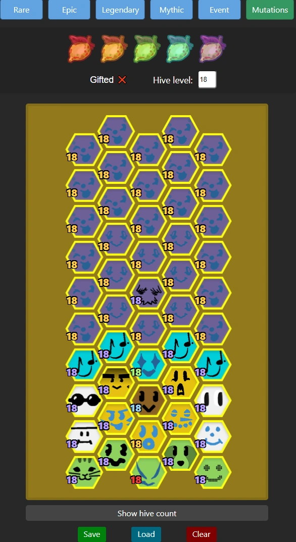 Added hive level + mutations to my Hive planner | Fandom