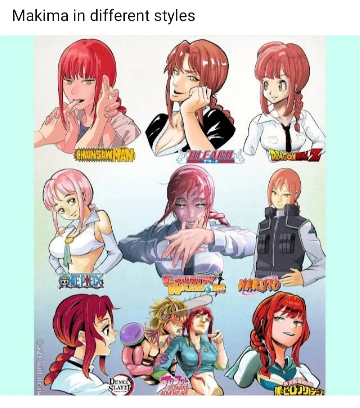 Makima in different styles | Fandom