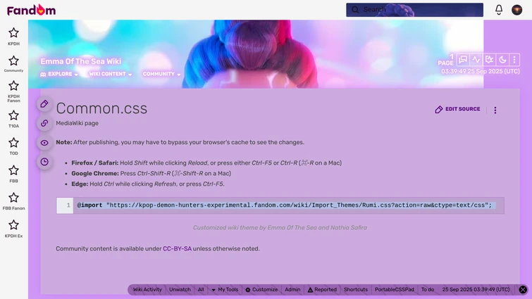Imported Wiki Theme's background is weird (cut off and not fully covering the screen) | Fandom
