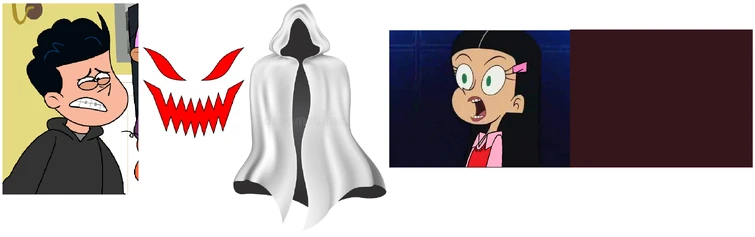 Kevin Reynolds presents an 'Evil Cloak' to Janet Nelson Jr. and She ...