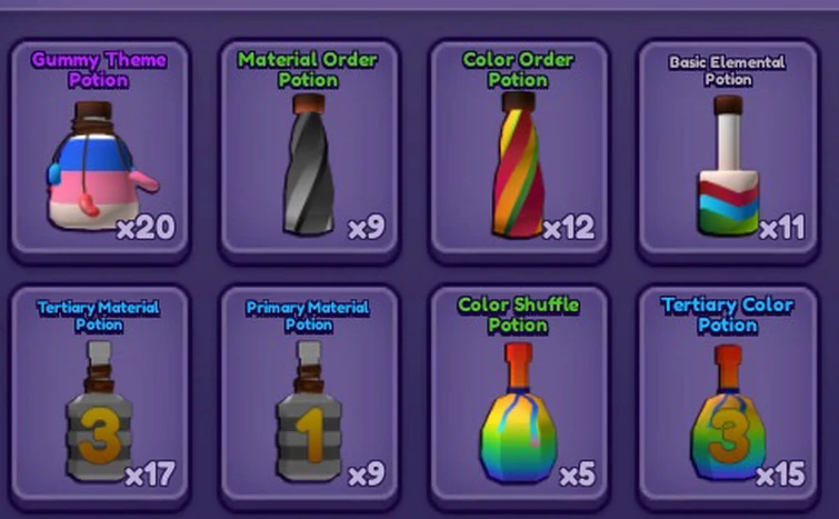 SELLING/Trading COLOR/Mat pots! Lf: mut pots and elemental pots. cheap ...