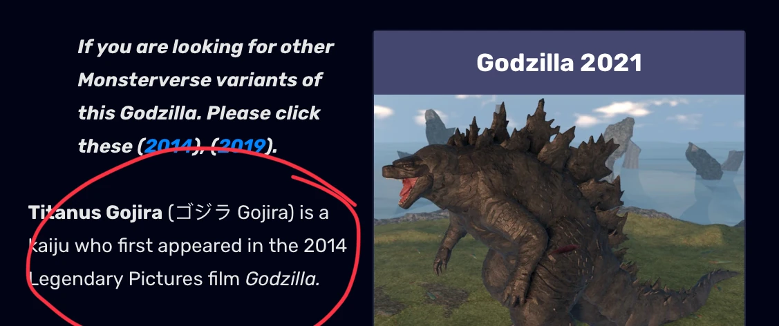 MV Godzilla pages | Fandom