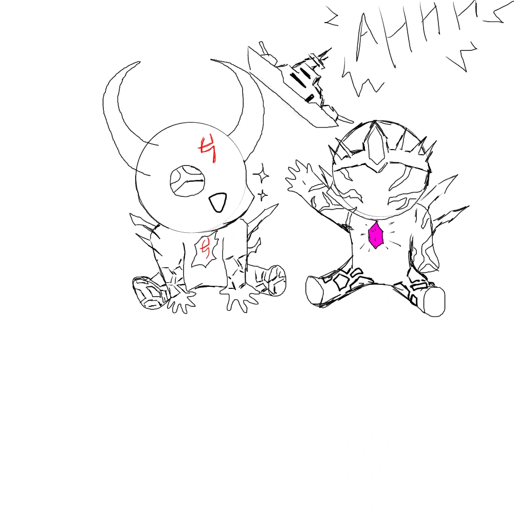 Just doodles of Calamity and Void playing with each other ( poor ...