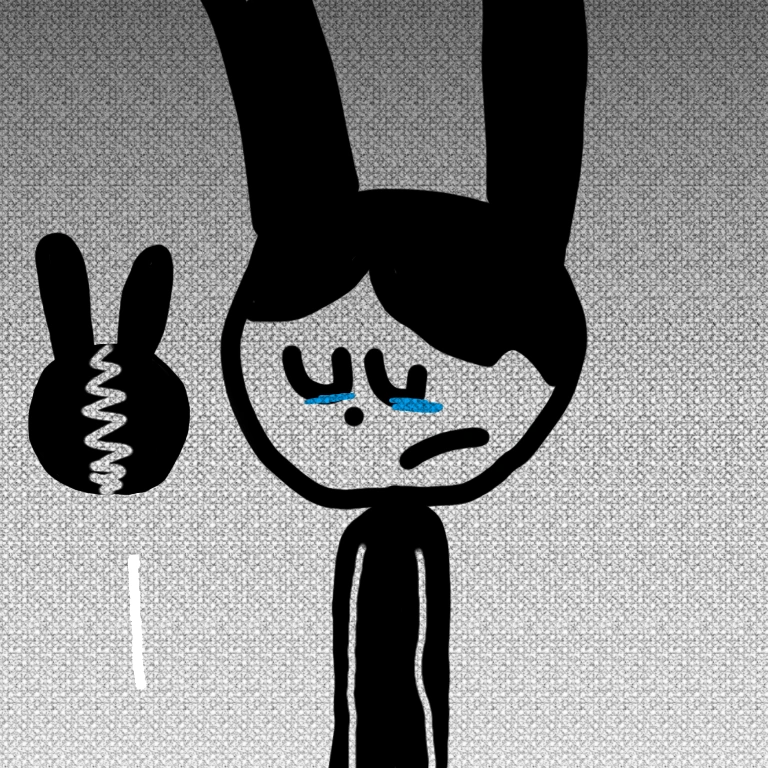 This is a art of oswald crying cuz he was replaced. Oh and ignore that ...