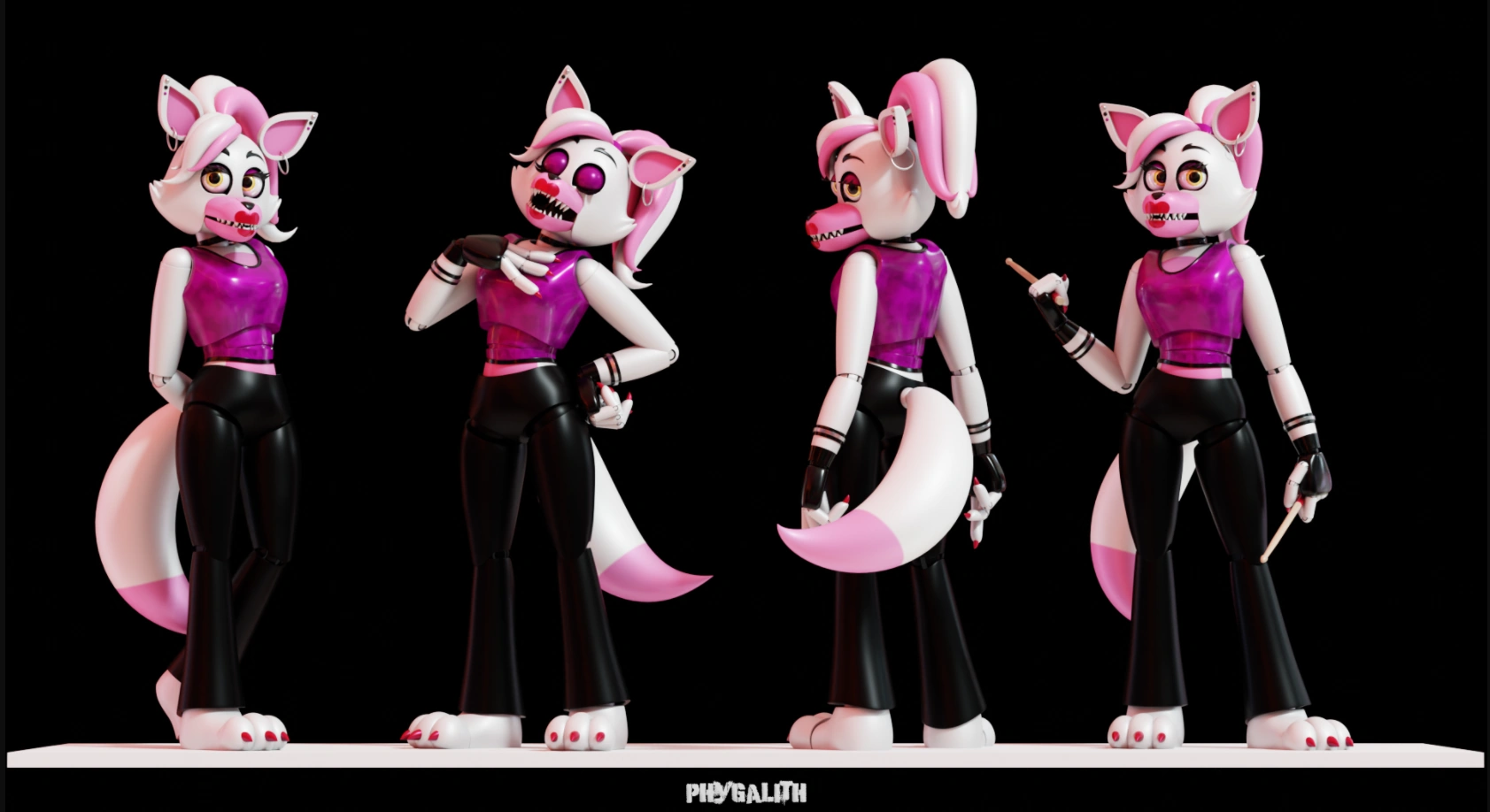 Punk-rock foxy by phygalith | Fandom