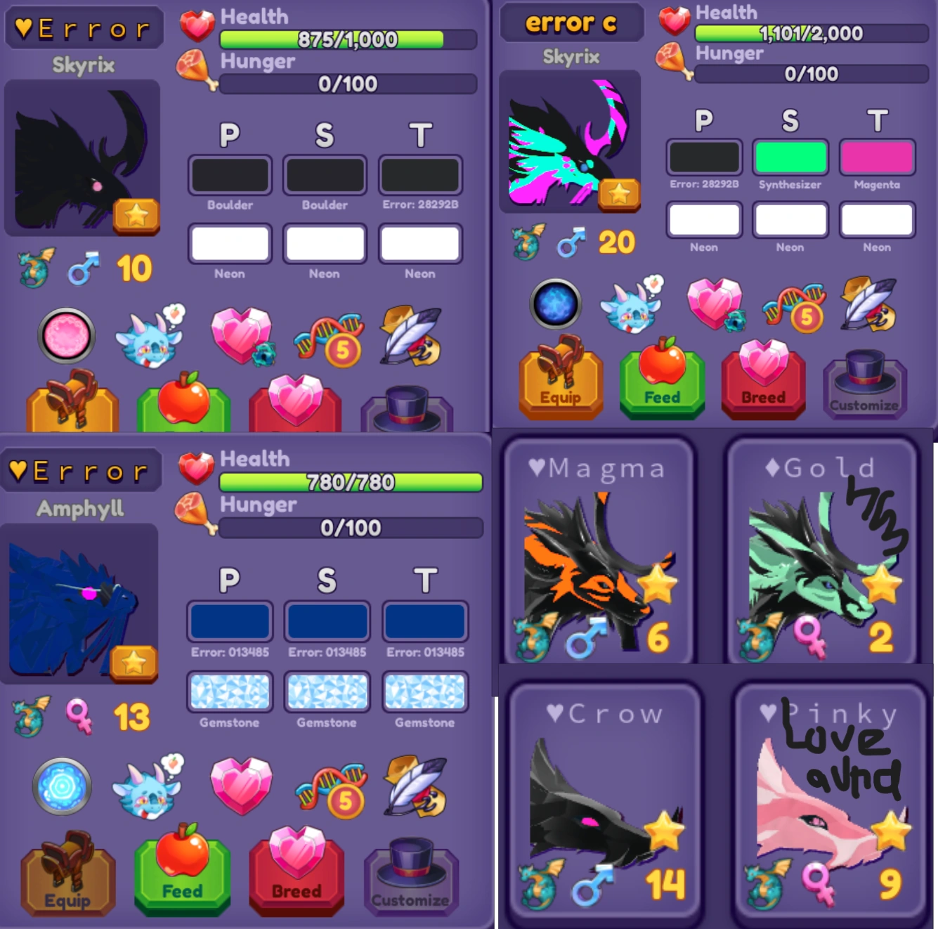 LF pure error color skyrix / or other good pure error, trading all of ...