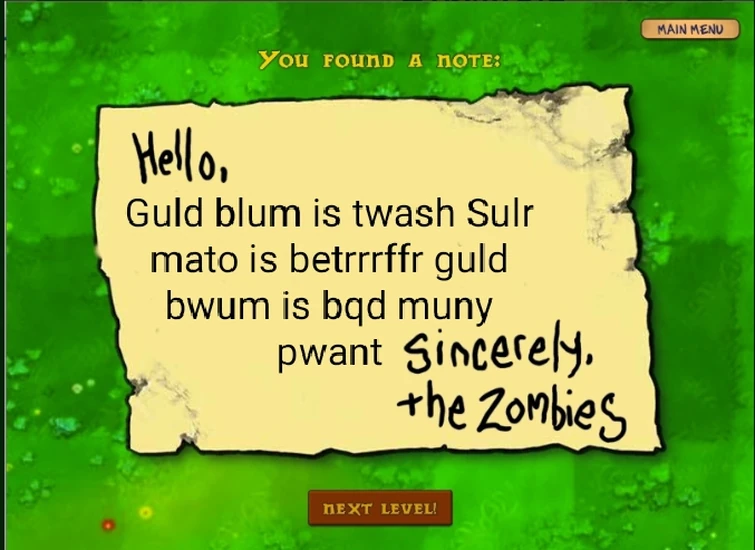 PVZ Note Template | Fandom