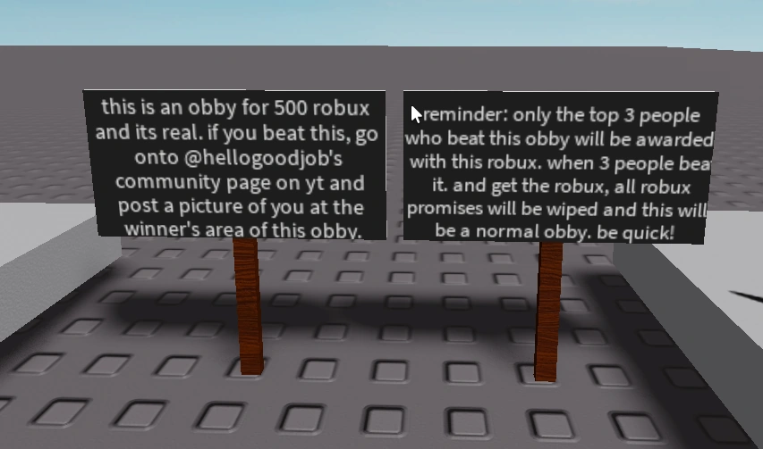 Im Making A Game That Actually Gives You Robux If You Beat It First