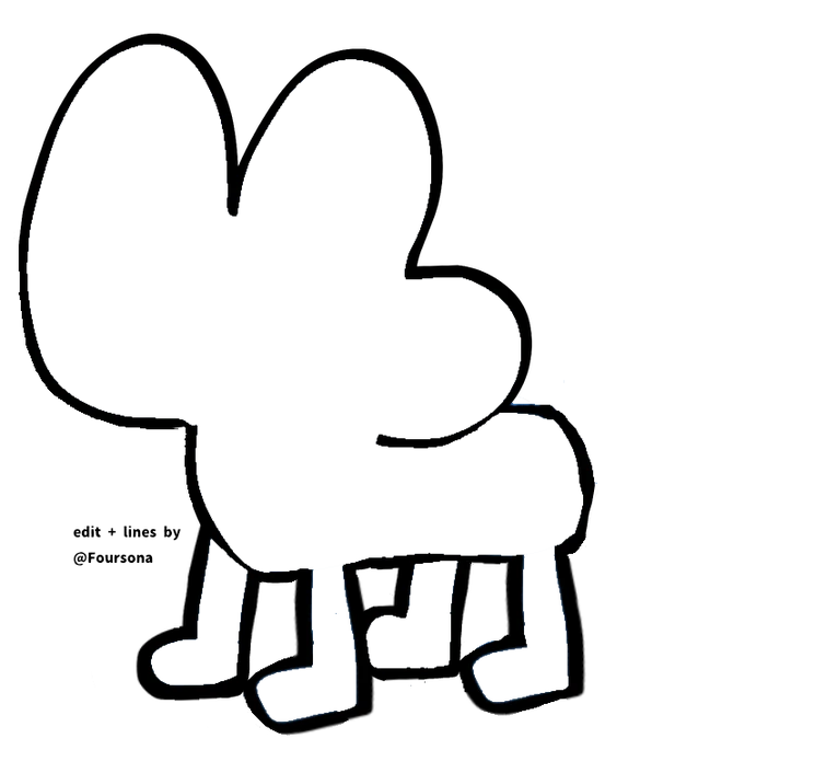 FOUR BFB foursona feral asset - F2U ☆ | Fandom