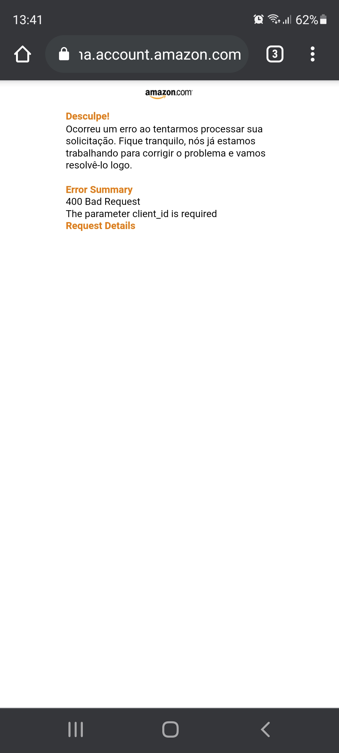 Error 400 Amazon Login Fandom