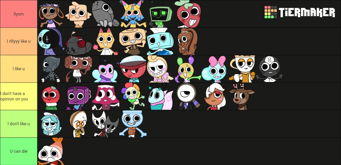 My tier list of toons! | Fandom