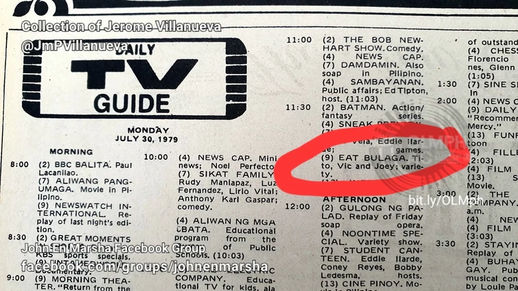 EAT BULAGA RELIC FOUND: Pilot Episode promotional poster | Fandom