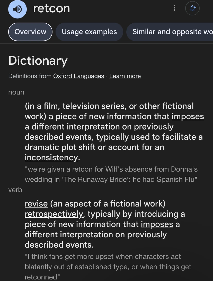 Retcon Definition | Fandom