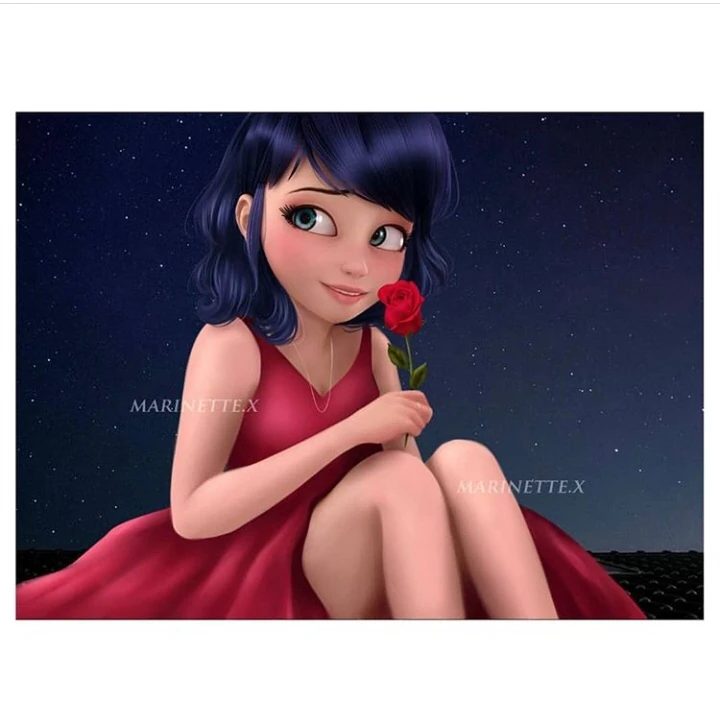 Omggg....Marinette looks so cute in that dress... and who gave her the ...