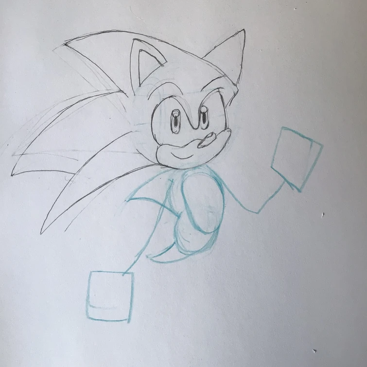 Trying to improve at drawing Sonic. (WIP drawing) | Fandom