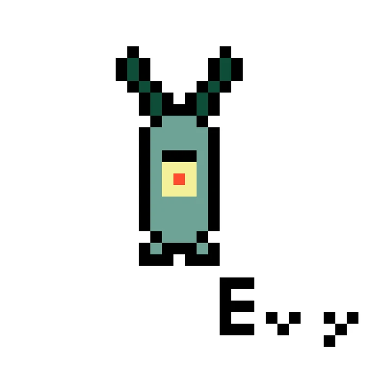 Our pixel drawing of Plankton | Fandom