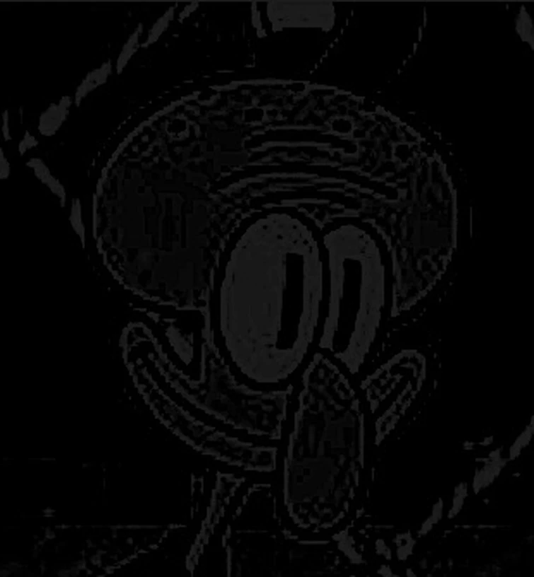 Happy Squidward in black and white style | Fandom