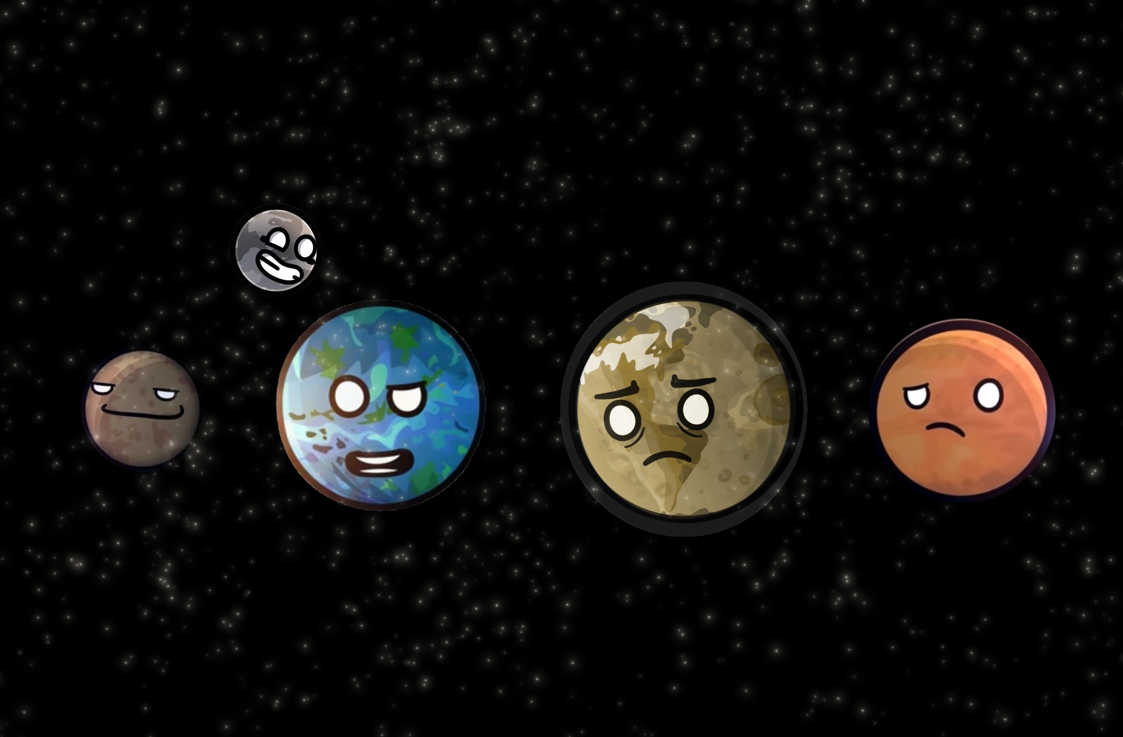 Inner solar system but if Theia collided with Venus instead of Earth ...