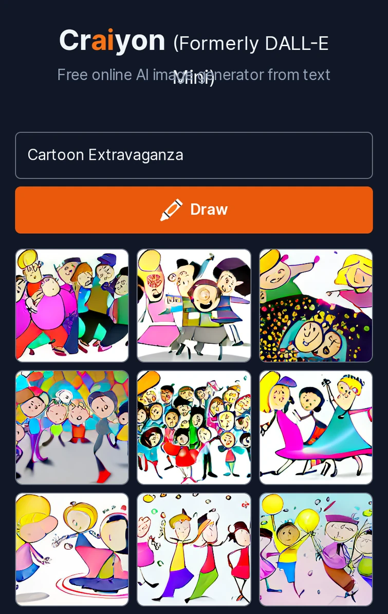 Well these pictures represent cartoons having an extravaganza, so ...